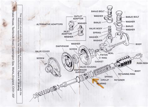 Master Cylinder Brake Line Diagram