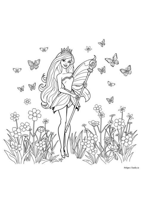 Free Printable Barbie Fairy Coloring Pages