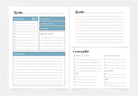 Vector Recipe Printable Template 541823 Vector Art At Vecteezy