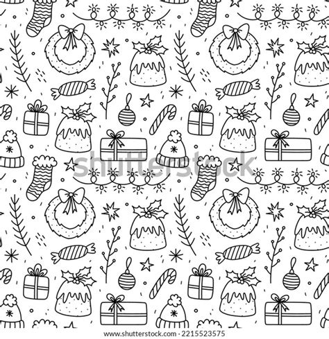 304 Christmas Wreath Wrapping Paper Black Stock Vectors Images And Vector Art Shutterstock