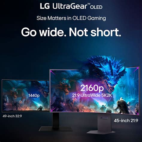 Lg Ultragear 45 In Oled Dual Mode 5k2k Wuhd 165hz Wfhd 330hz 0 03ms