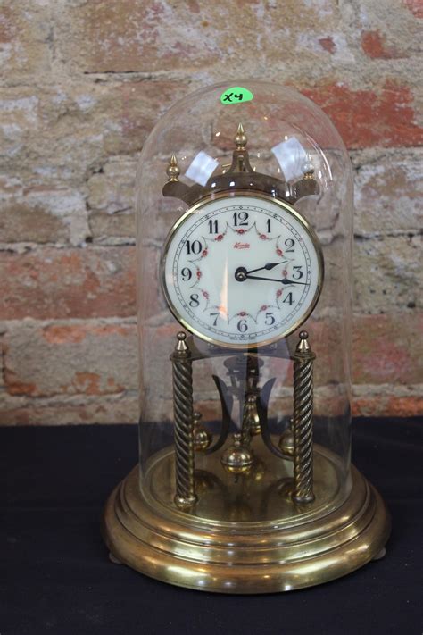 Lot Kinde Glass Dome Anniversary Clock