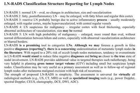 Lymph Node Reporting And Data System Ln Rads Lymph Node Reporting And Data System Ln Rads