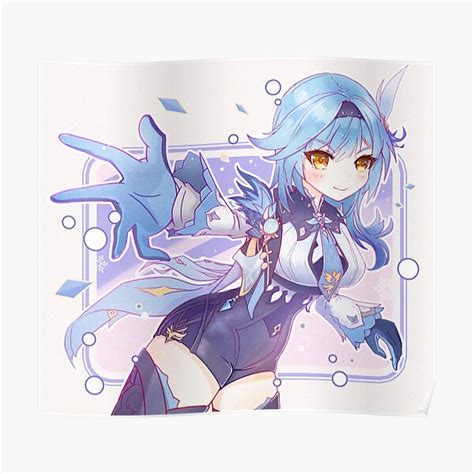 Cute Eula Genshin Impact Poster By Fukumono Redbubble