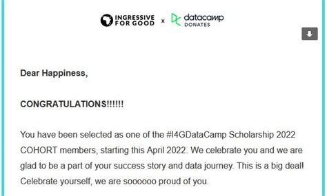 Happiness Rose Mary On Linkedin I4gdatacamp 11 Comments