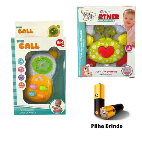 Brinquedos Interativos Para Bebe Celular Com Som Chocalho Unitoys
