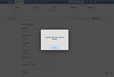 Cannot Add Hosting Package Filed Ns1 Ns2 Can Not Be Empty Hestia Control Panel Discourse