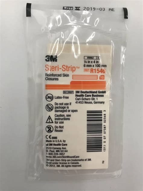 3m R1546 Steri Strip Reinforced Skin Closures 14in X 4in 6mm X 100mm
