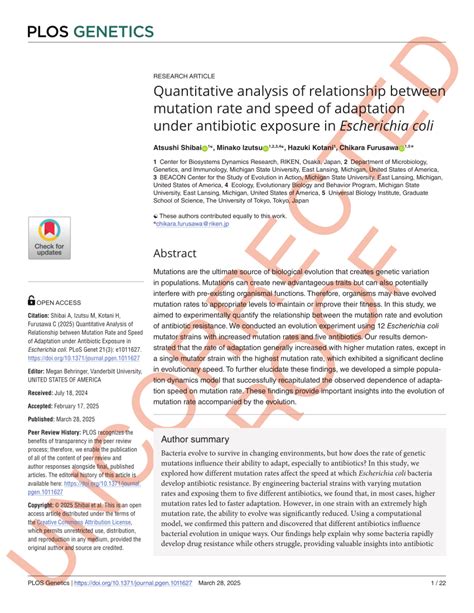 Pdf Quantitative Analysis Of Relationship Between Mutation Rate And