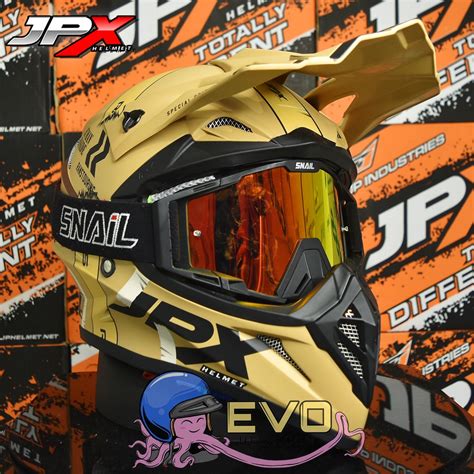 Helm Jpx Cross Human Inside Ran Cappucino Doff Original Helm Jpx Cross