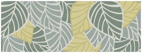 Beautiful Patterned Leaf Background Vector For Background Text Areas Stock Vector Adobe Stock
