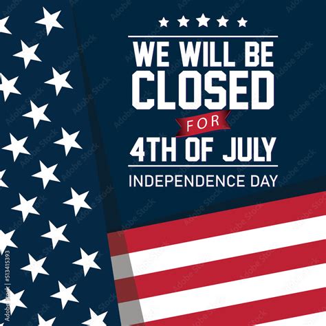 Usa Close Sign Background American Day Background With America Flag