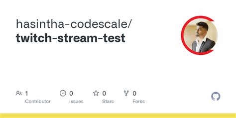 GitHub Hasintha Codescale Twitch Stream Test