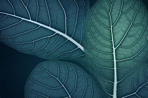 Estructura Plana De Una Hoja Capturada En Un Estilo De Rayos X Foto