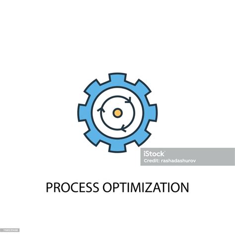 프로세스 최적화 개념 2 컬러 아이콘 간단한 파란색 요소 그림입니다 프로세스 최적화 개념 기호 디자인 웹 및 모바일 Ui Ux에 사용할 수 있습니다 개선에 대한 스톡 벡터