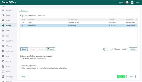 Manage Your Privacy Settings Gdpr Superoffice Docs