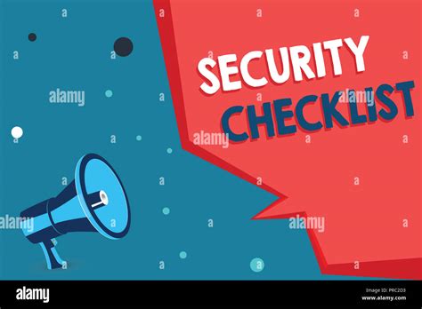 Word Writing Text Security Checklist Business Concept For Protection