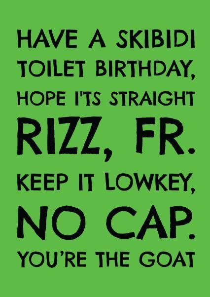 Funny Birthday Card Gen Z Slang 13 Birthday Card Ideas Birthday