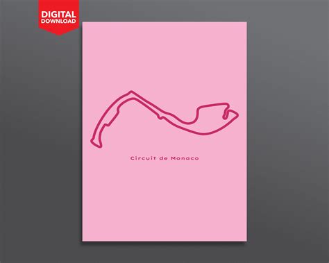 Formula One Poster Monaco Circuit Circuit De Monaco Digital Print