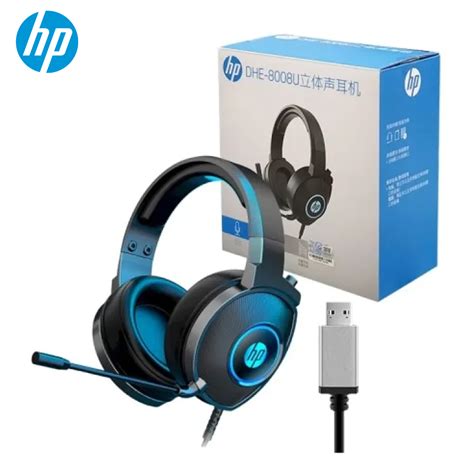 Headphone Hp Dhe 8008u Usb Sound 71 Led Headphone Pc
