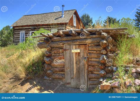 Rustic Old Time Log Cabin And Root Cellar Stock Image Cartoondealer