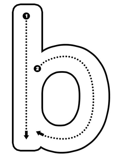 Letter B Lowercase Coloring Page Free Printable Pdf
