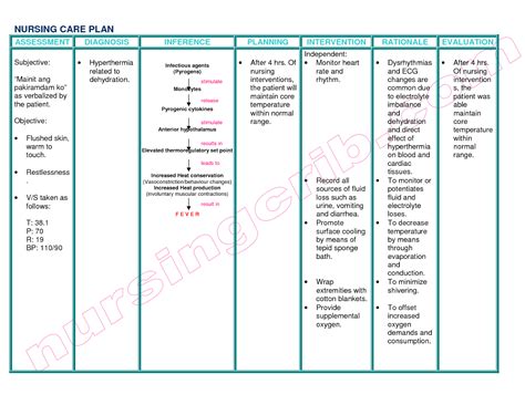 Dehydration Nursing Care Plan Nursing Care Plan Examples Nanda