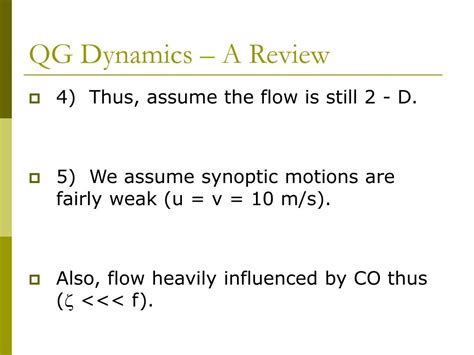 Ppt Qg Dynamics A Review Powerpoint Presentation Free Download