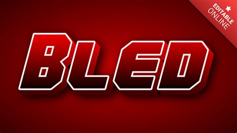 Bled Maroon Text Effect Generator