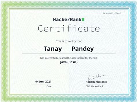 Tanay Pandey On Linkedin Java Learning Hackerrank Programming