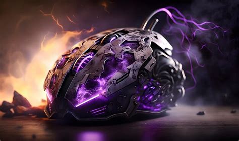 Premium Ai Image A Purple Mouse With Purple Lights And Purple Lights