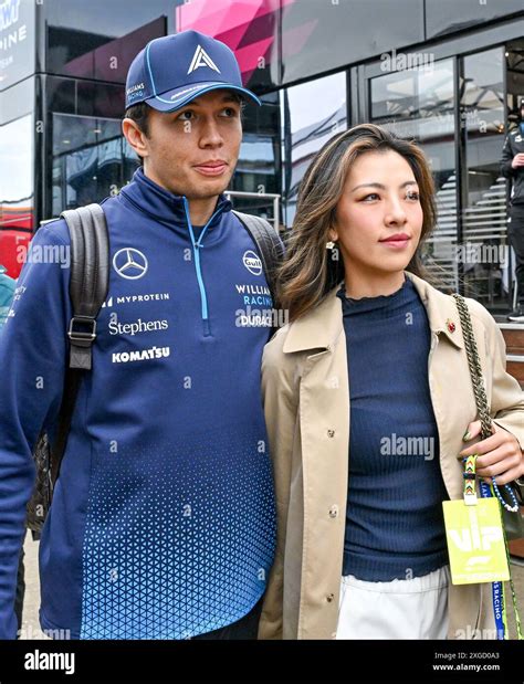 Towcester Uk 07th July 2024 Alex Albon And Girlfriend Lily Muni He