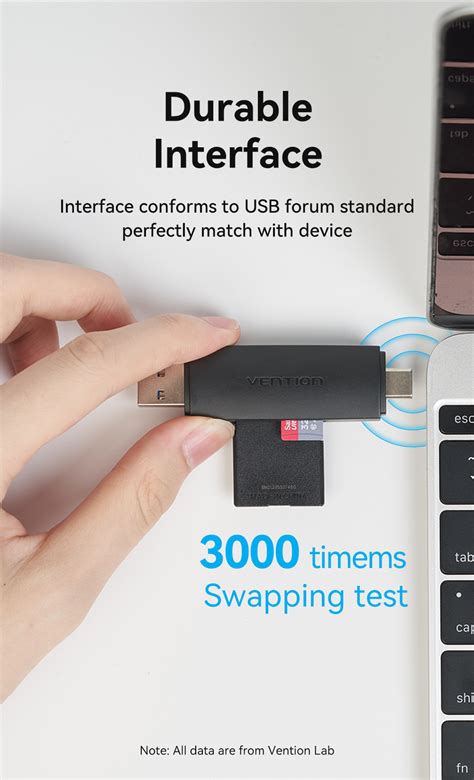 Vention Card Reader Usb 3 0 Type C 512gb Fast Transmission 2 In 1 Sd