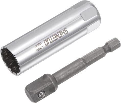 Uxcell 16mm Magnetic Spark Plug Socket Set 38 Drive 12 Point Thin Wall Cr V Steel