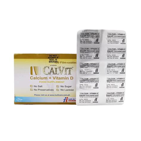 Calvit Calcium Vitamin D Tablet 1s Price In The Philippines Medsgo