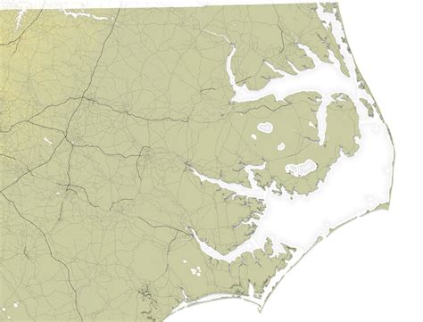 Elevation Map Of North Carolina Topo Wall Art Geojango Maps