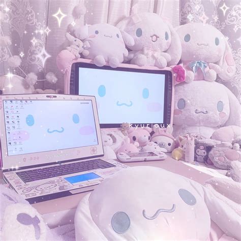 Cinnamoroll 🤍 Desk Hello Kitty Bedroom Candy Themed Bedroom Cute