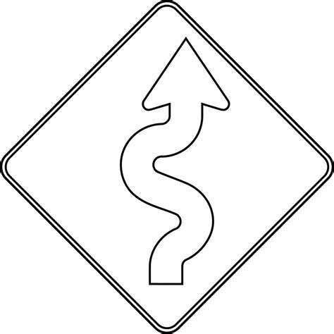 Winding Road Coloring Page Pages Sketch Coloring Page