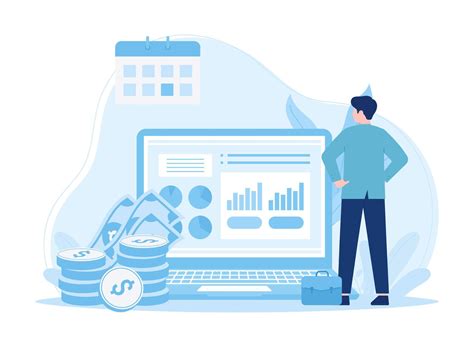 Man Growth Data Analysis Concept Flat Illustration 38825878 Vector Art