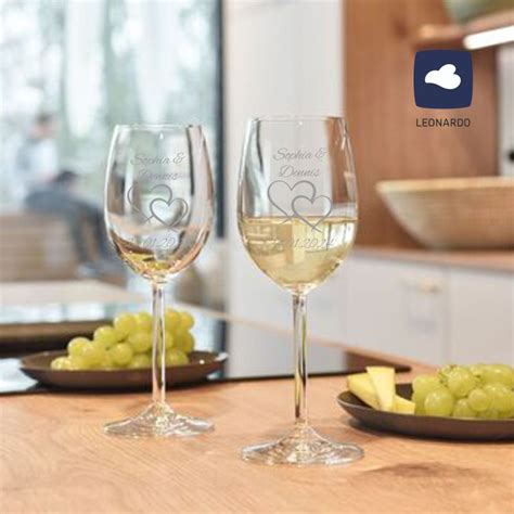 Weißwein Geschenkset Zwei Herzen Zur Hochzeit