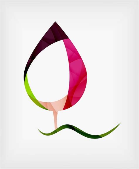 Premium Vector Flat Design Abstract Leaf Shape Concept