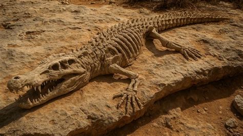 Prehistoric Crocodile Fossil