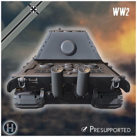 3d Printable E 100 Adlerwerke Version Entwicklung Super Heavy Tank