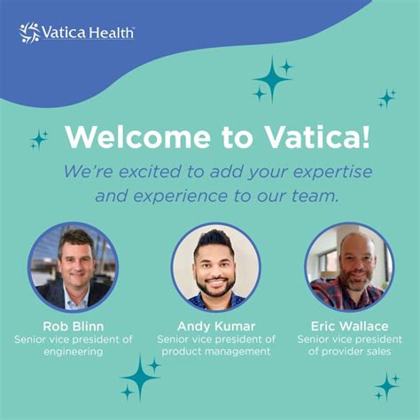 Welcome Rob Andy And Eric To The Vatica Team Vatica Health