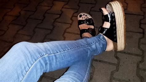 Crossdresser In Public Sexy Feet And Sexy Platform Sandals Gay