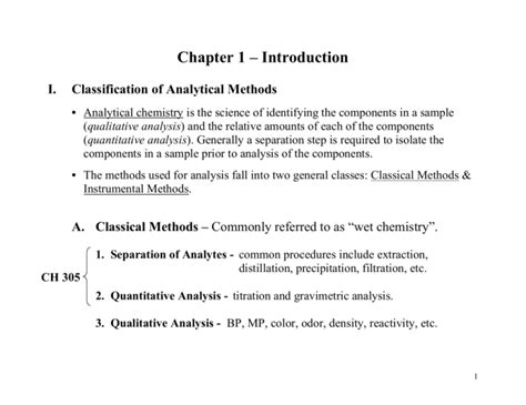 Analytical Chemistry Methods Classical And Instrumental Analysis