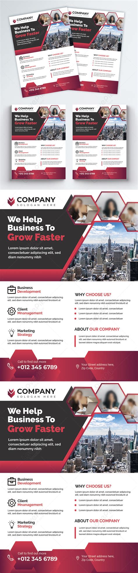 창의적이고 현대적인 기업 전단지 템플릿 이미지 사진 450161170 무료 다운로드