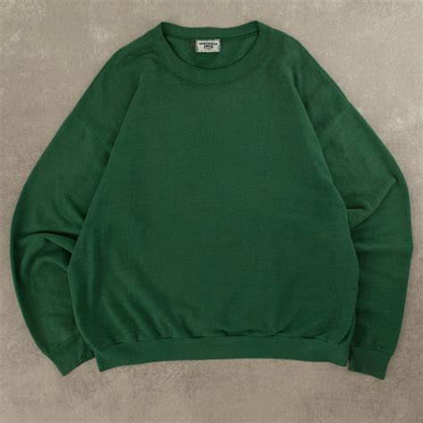 Vintage Tultex 1990s Lee Lightweight Blank Sweatshirt Usa Made Xl Green