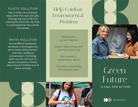 Environmental Problems Brochure Template Visme