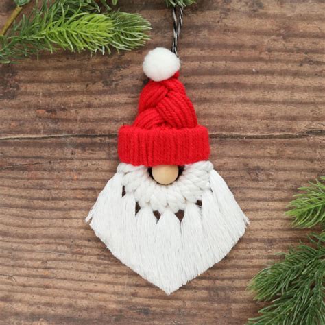 Easy Macrame Santa Ornaments Its Always Autumn